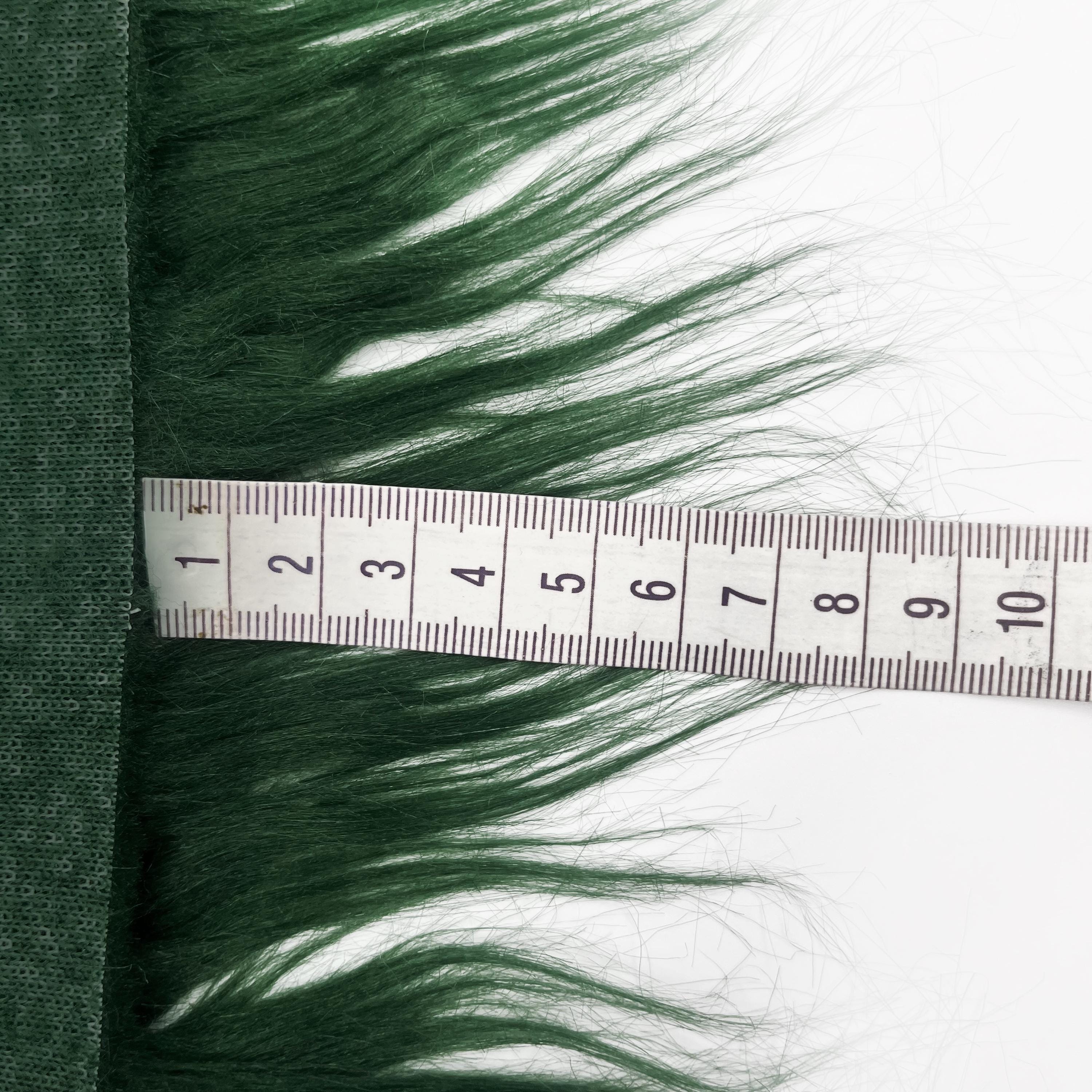 Moss Long Pile Faux Fake Fur - Dark Green - Etsy