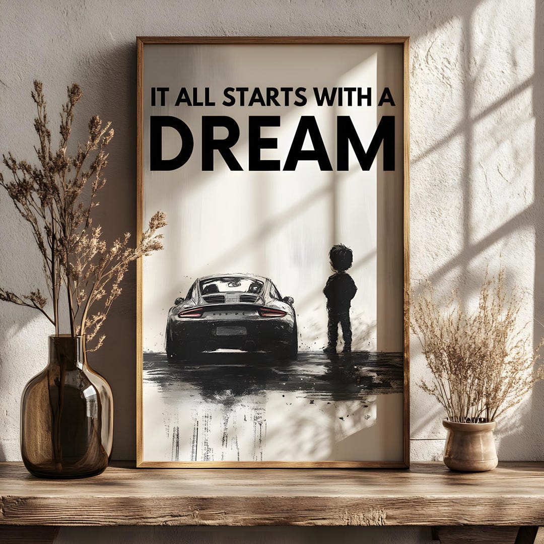 Inspirational Quote Digital Download, Motivating Wall Art, Dream Big ...