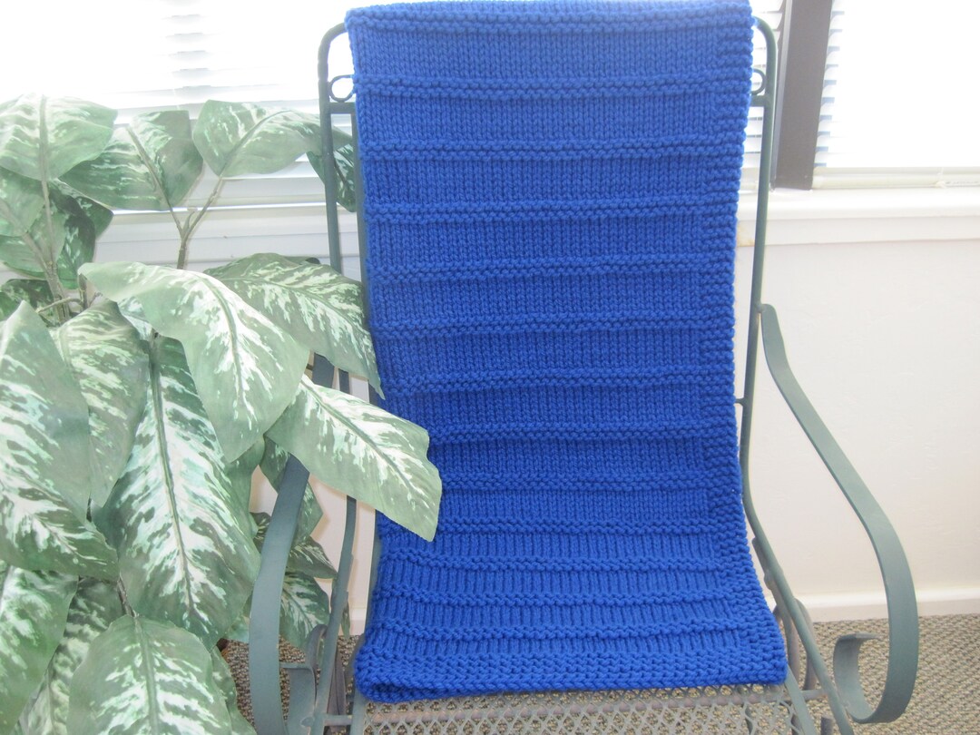 Royal Blue Softee Chunky Afghan - Etsy