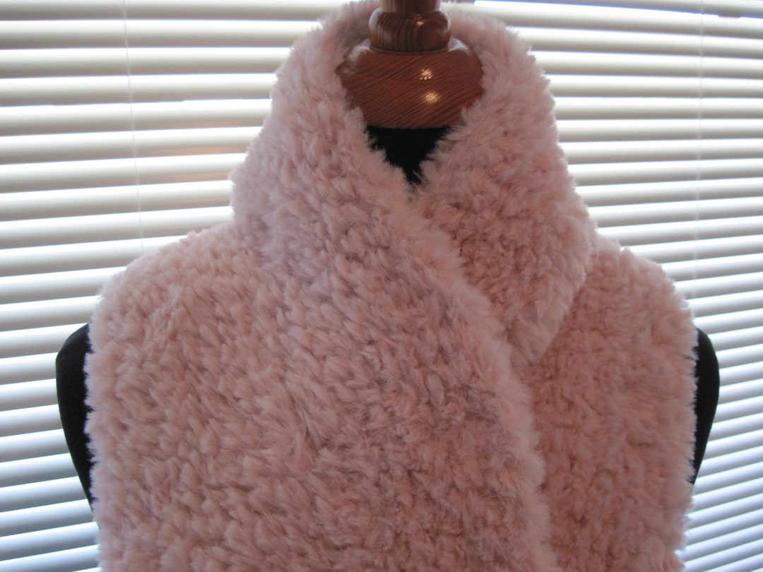 Pink Faux Fur Bulky Scarf - Etsy