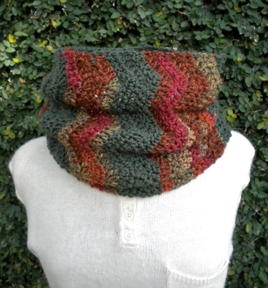 Cowl Autumn Chevron Crochet - Etsy