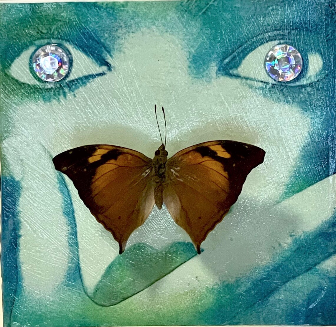 Scream Face Pinned Butterfly Art - Etsy