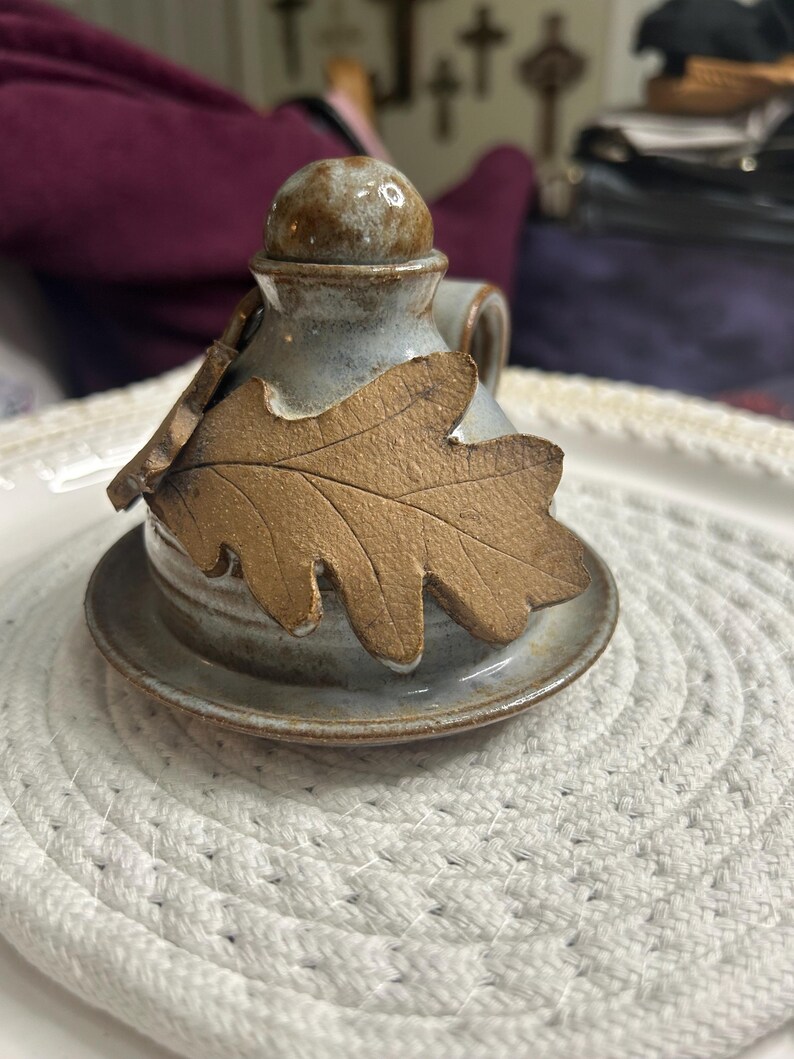 Beautiful Handmade Pottery Vessel With Lid, Fall Themed, Gorgeous and ...