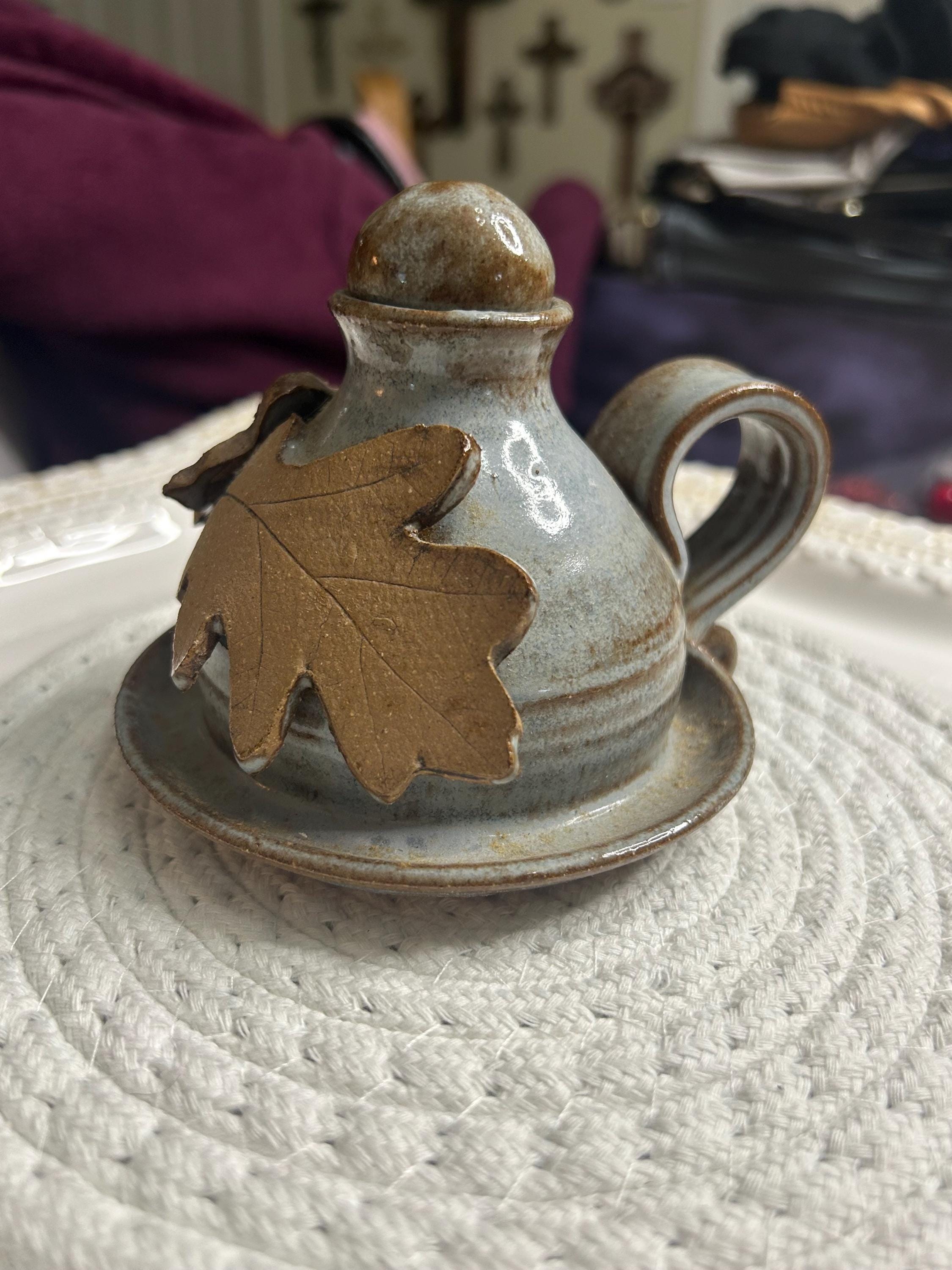 Beautiful Handmade Pottery Vessel With Lid, Fall Themed, Gorgeous and ...