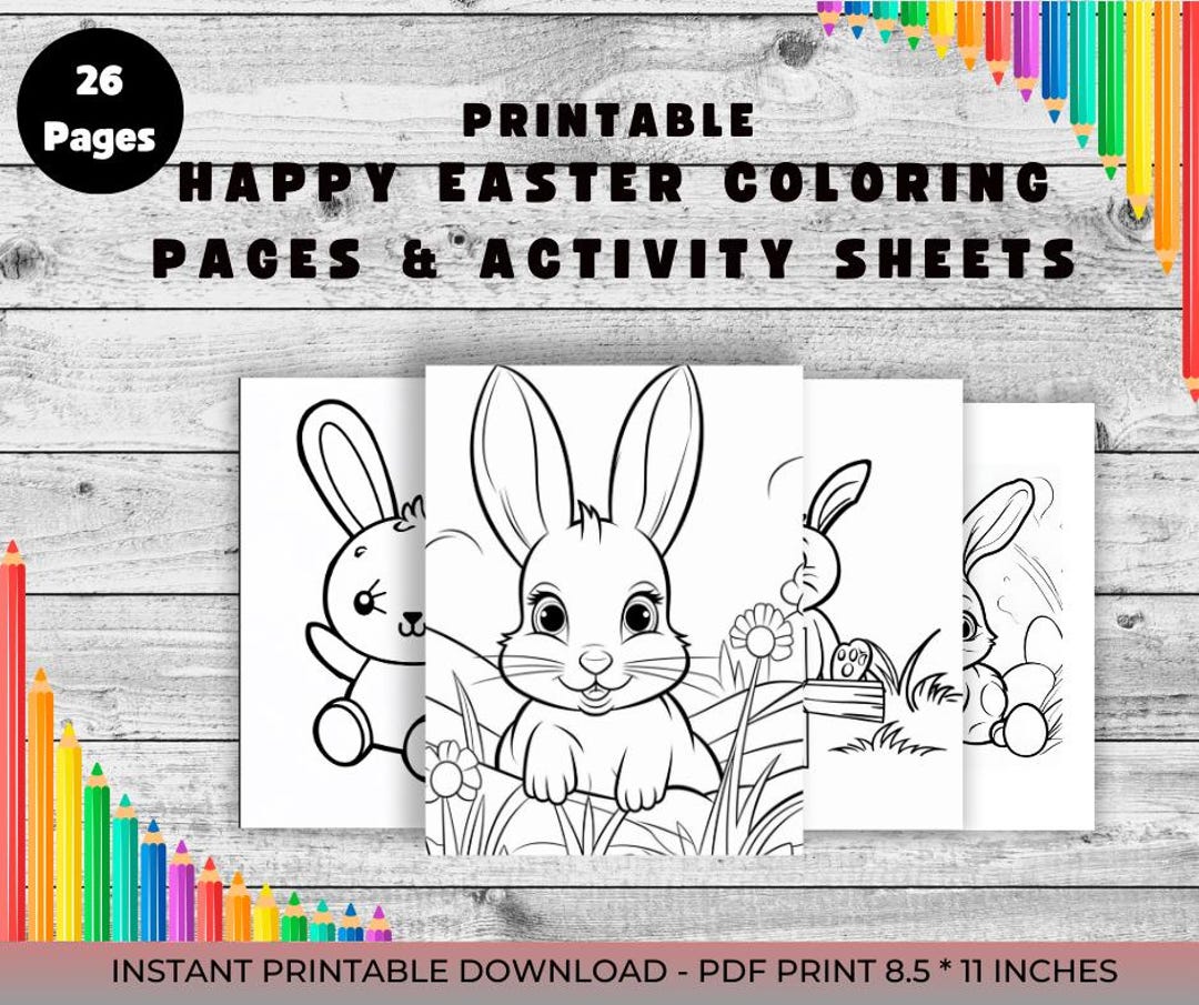 Easter Coloring Pages, Easter Pdf Sheets, Easter Fun for Kids , Easter ...