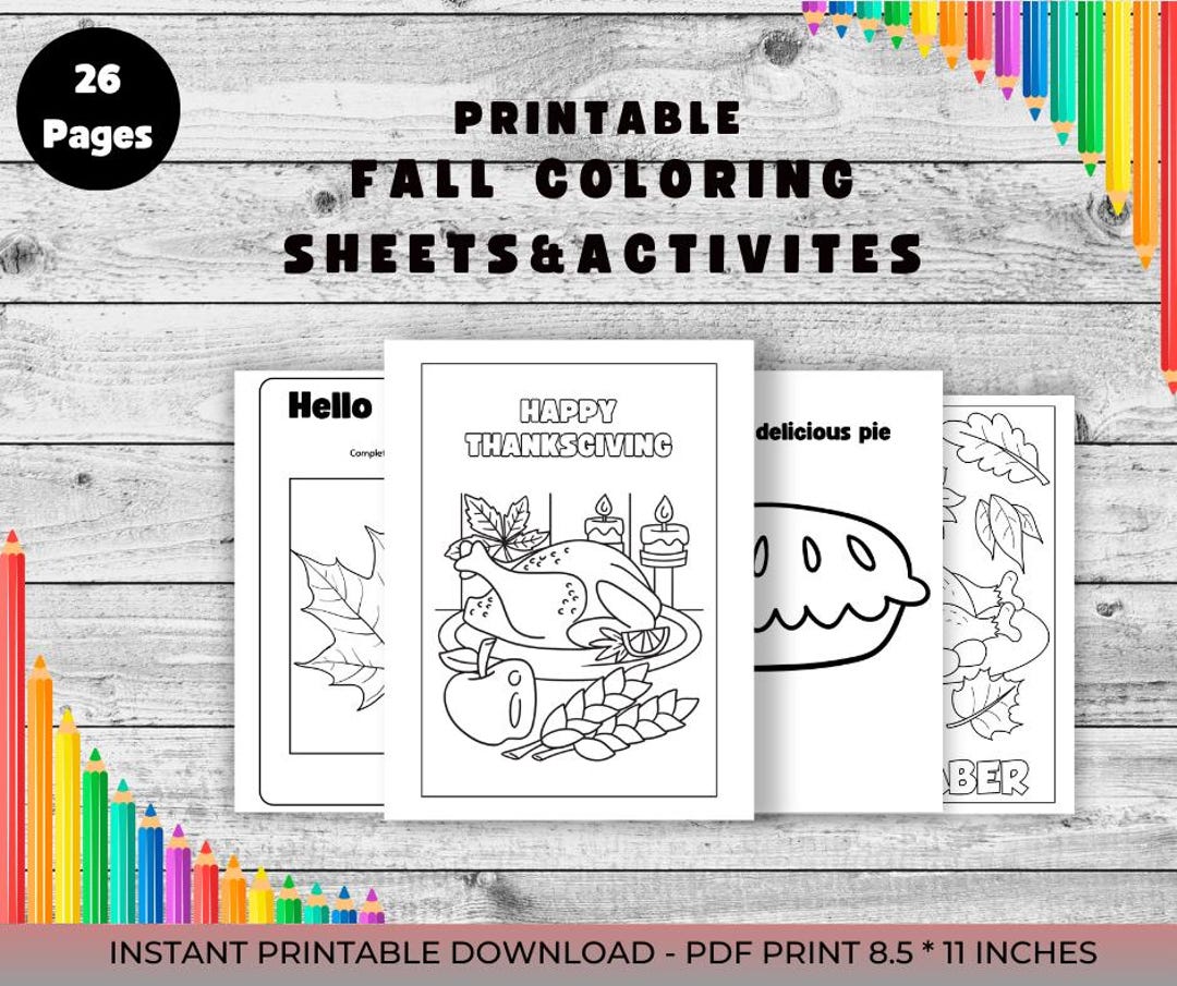 Fall Coloring Pages, Autumn Coloring Pages, Autumn Coloring Sheets ...