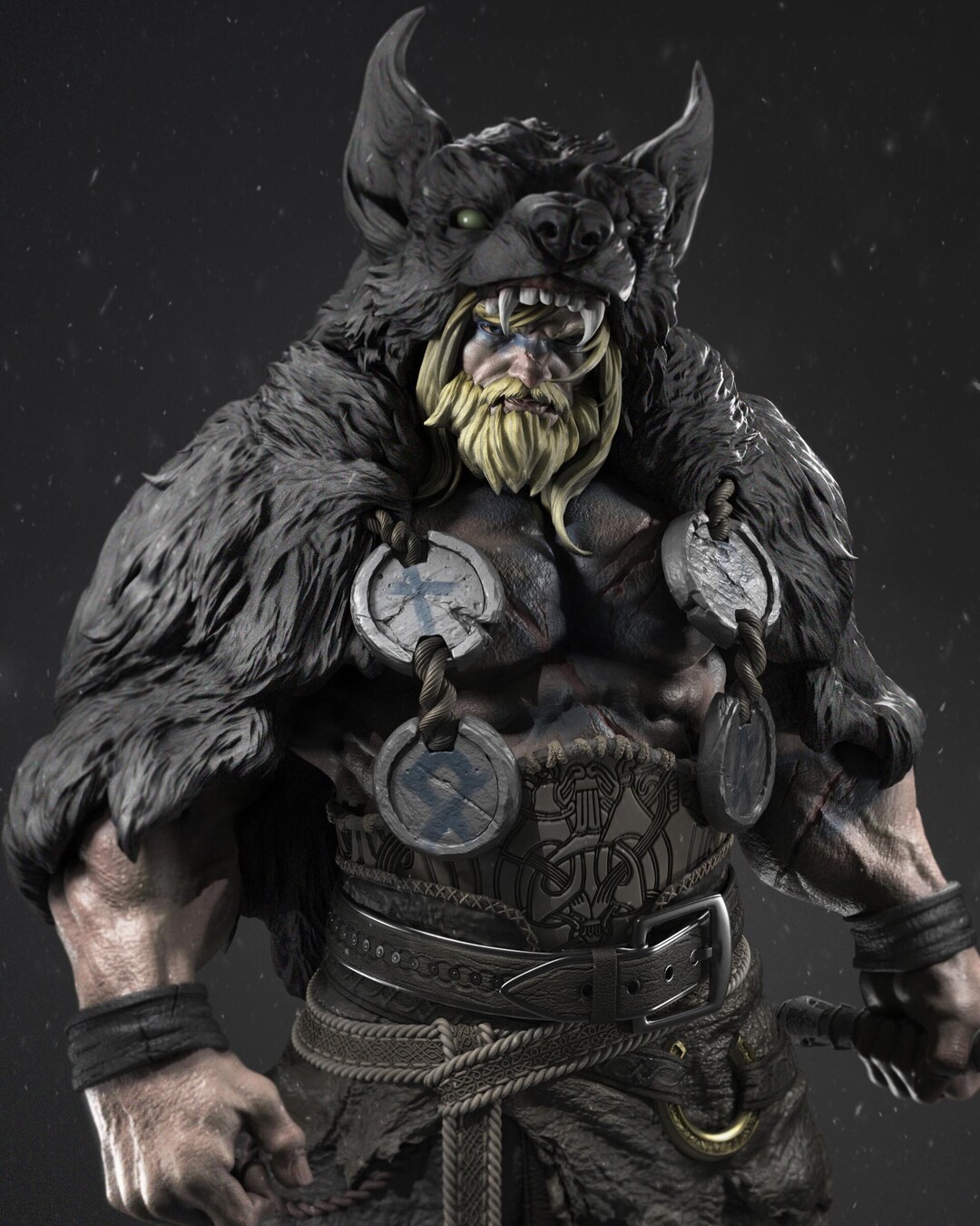 Hand-painted Barbarian Thor Statue: 3D Resin Norse God Figure - Etsy