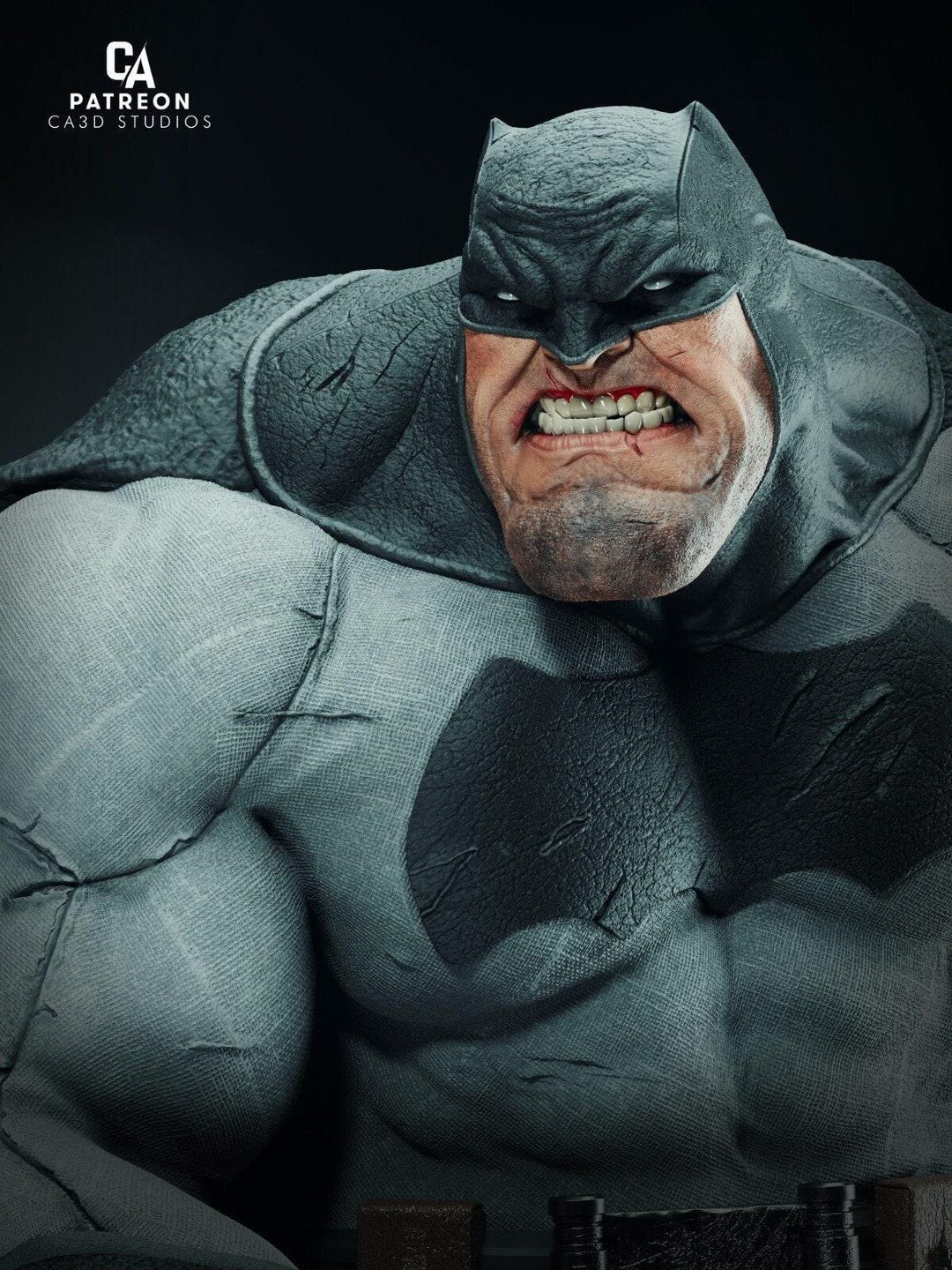 Fat Bat Painted Fanart 3D Printed Resin Miniature Statue Figure ...
