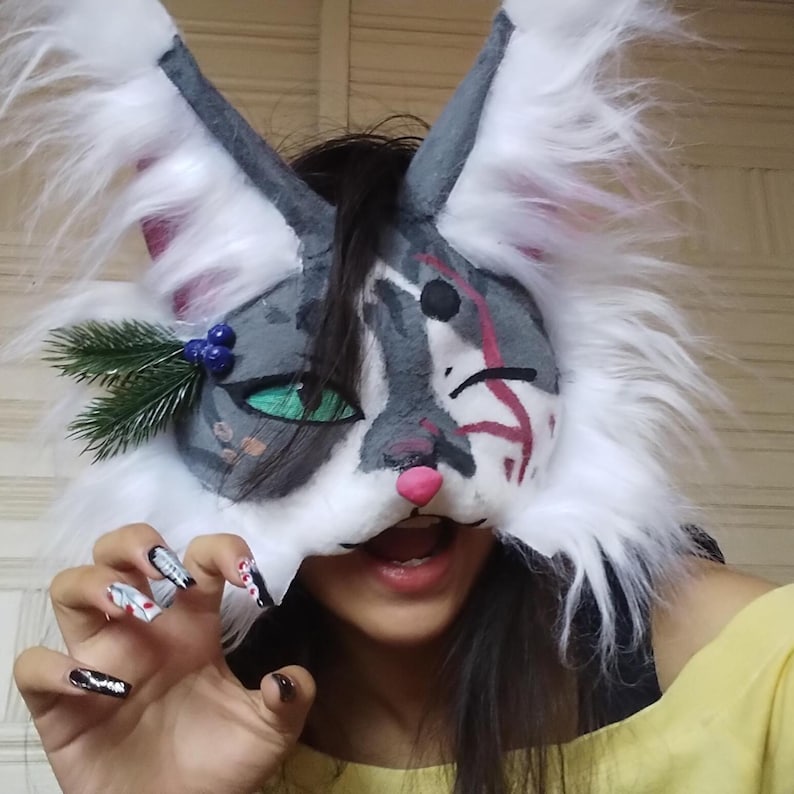 Handmade Custom Therian Cat Mask Deposit(please Read Product Detail ...