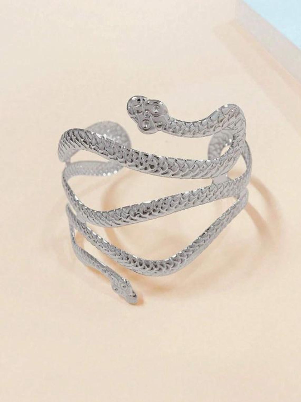 Snake Design Arm Cuff, Minimalist Arm Cuff, Gold Arm Band, Gold Upper ...