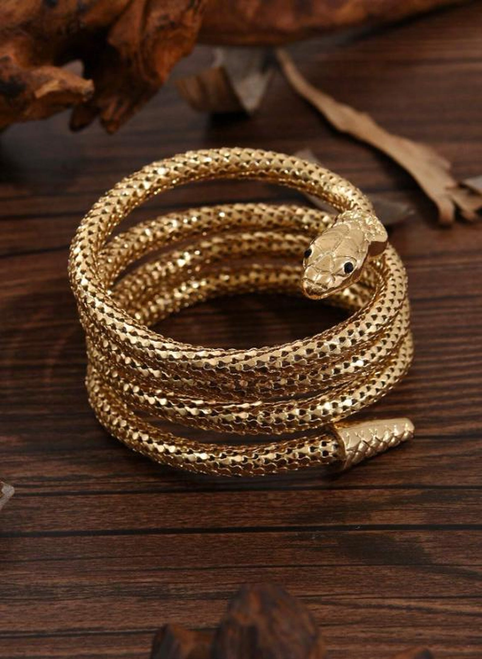 Bendable Snake Bracelet, Adjustable Gold Snake Arm Bracelet, Party ...