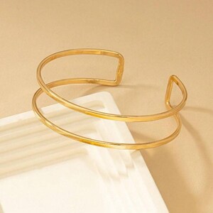 Minimalist Arm Cuff - Gold Upper Arm Band - Silver Arm Bracelet ...