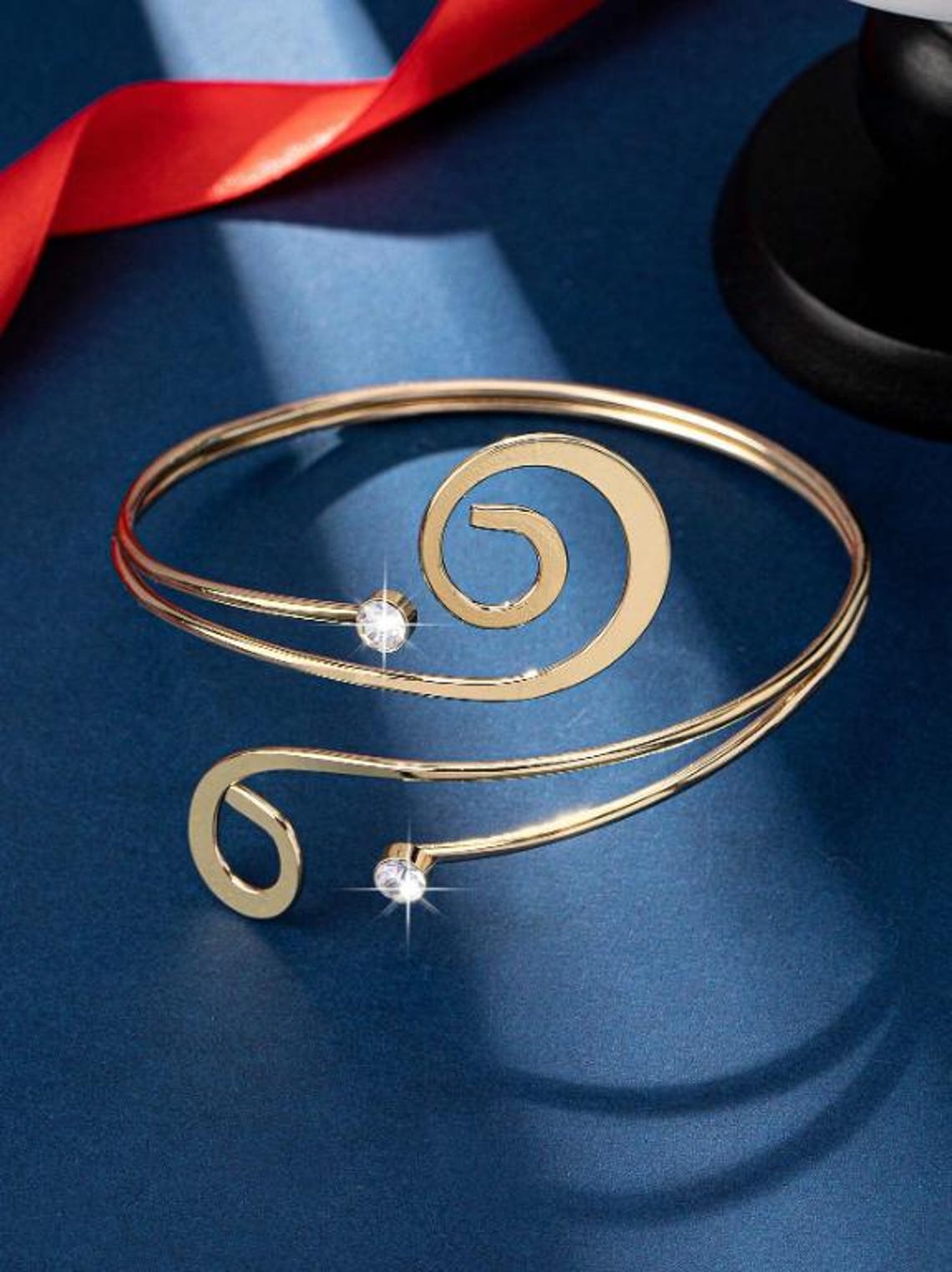 Minimalist Arm Cuff Gold Upper Arm Band Silver Arm Bracelet Elegant ...