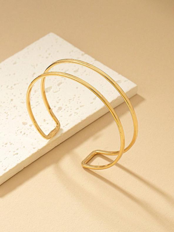 Minimalist Arm Cuff - Gold Upper Arm Band - Silver Arm Bracelet ...