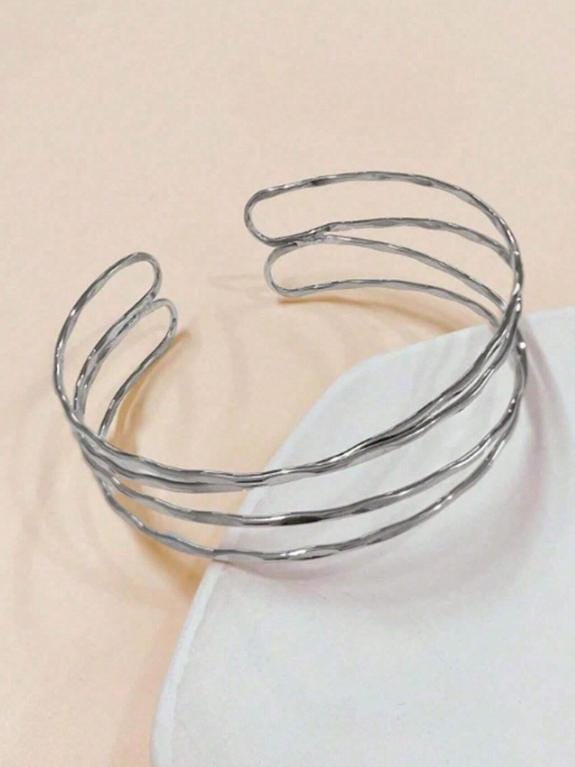 Minimalist Arm Cuff Gold Upper Arm Band Silver Arm Bracelet Elegant ...