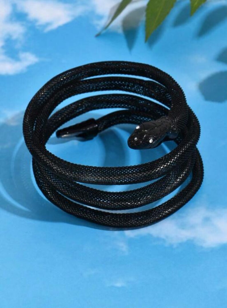 Bendable Snake Bracelet, Adjustable Gold Snake Arm Bracelet, Party ...