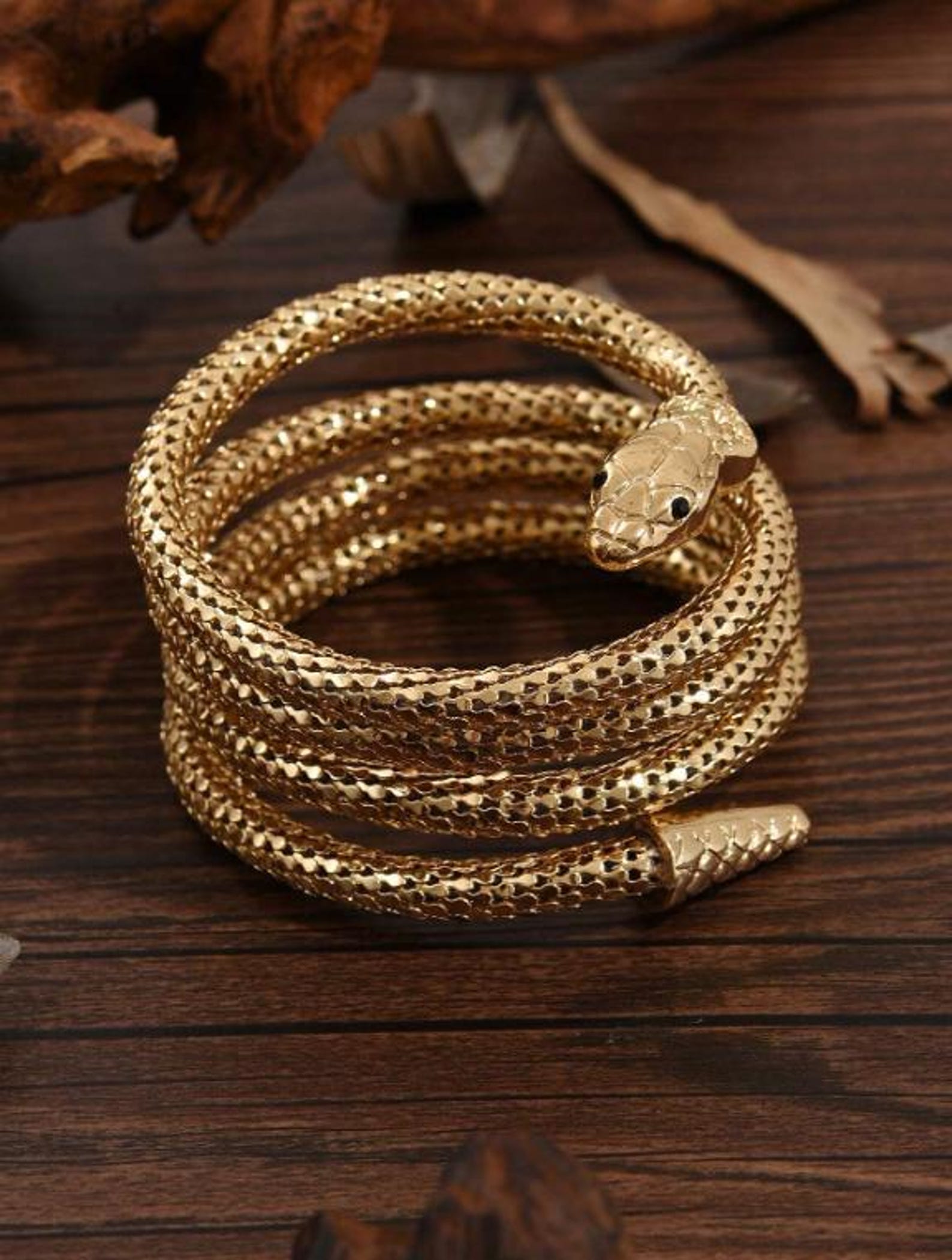 Bendable Snake Bracelet, Adjustable Gold Snake Arm Bracelet, Party ...