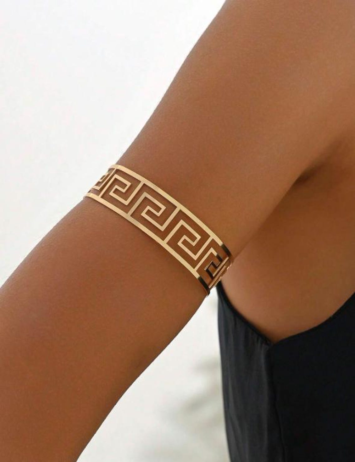 Minimalist Arm Cuff Gold Upper Arm Band Silver Arm Bracelet Elegant ...