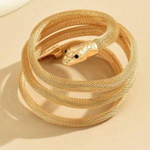 Bendable Snake Bracelet, Adjustable Gold Snake Arm Bracelet, Party ...