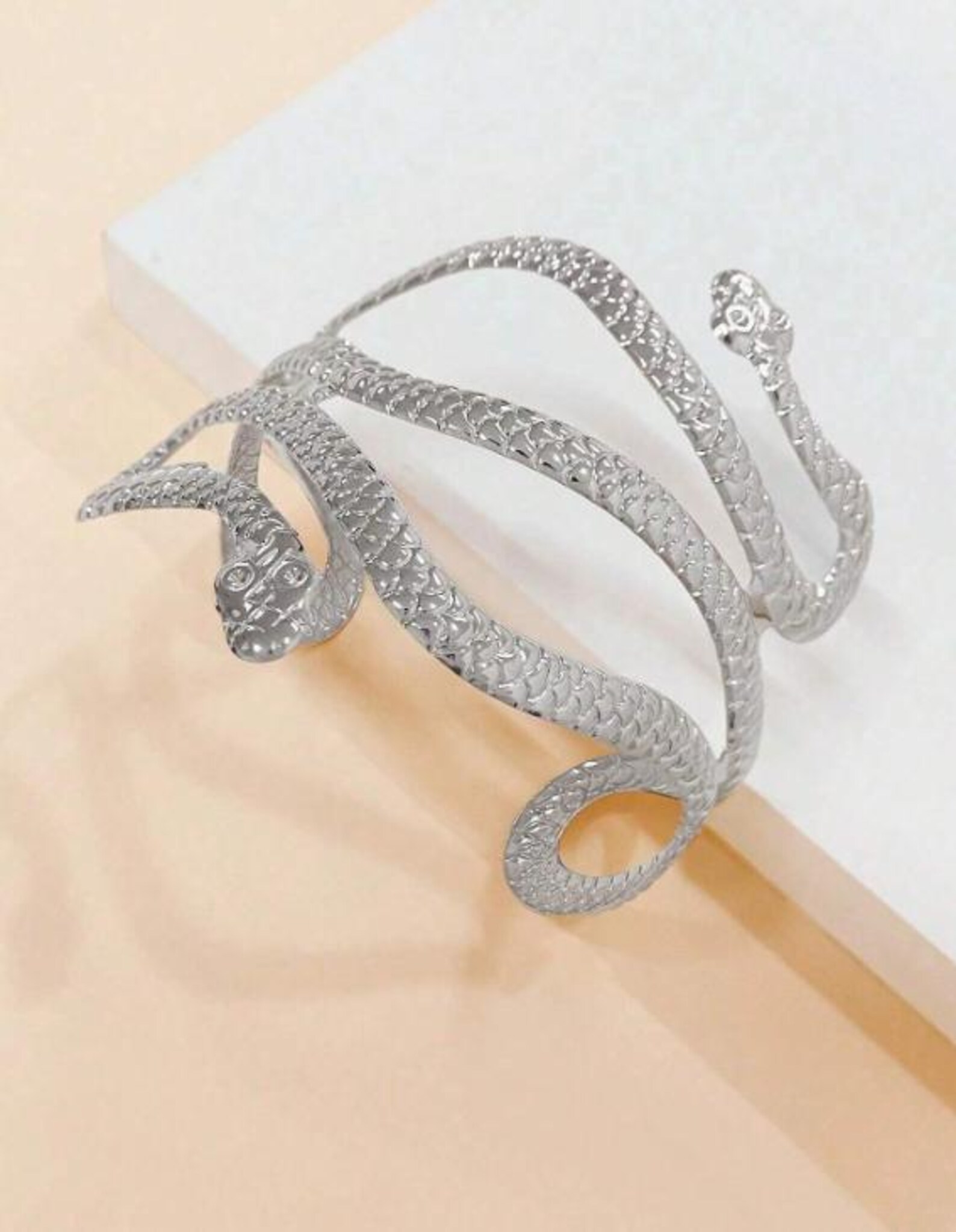 Snake Design Arm Cuff, Minimalist Arm Cuff, Gold Arm Band, Gold Upper ...