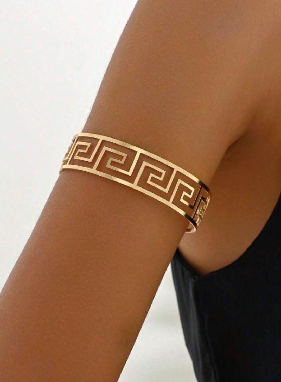 Minimalist Arm Cuff Gold Upper Arm Band Silver Arm Bracelet Elegant ...