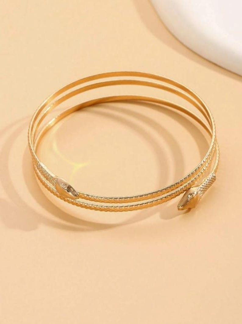 Minimalist Arm Cuff - Gold Upper Arm Band - Silver Arm Bracelet ...