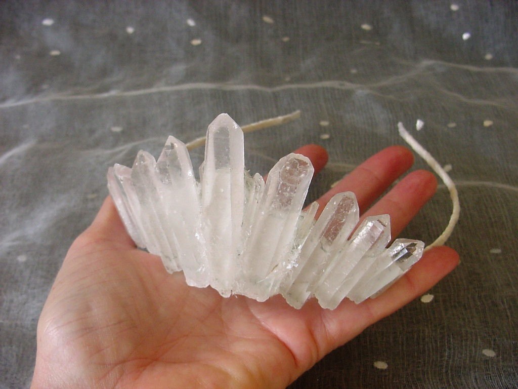 Quartz Crystal Fairy Ice Queen Tiara Boho Wedding - Etsy Sweden