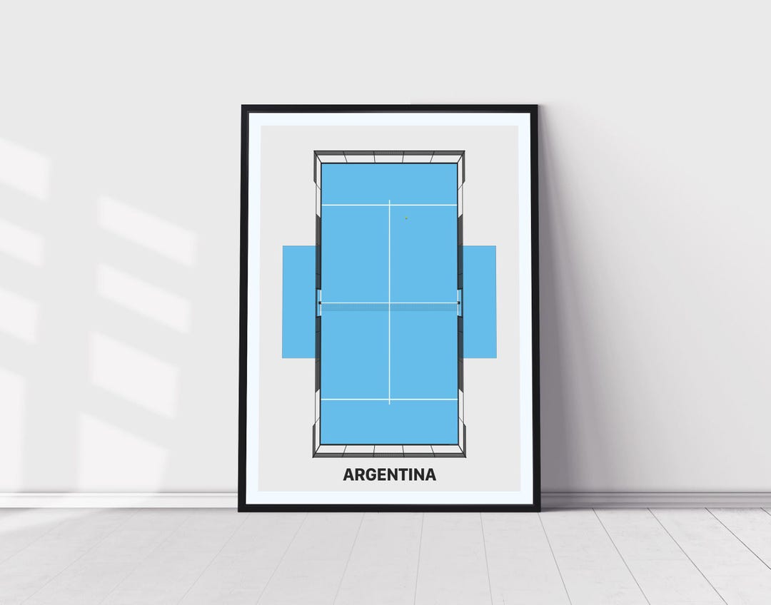 Padel Court Argentina Vintage Poster, Padel Wall Art Print, World ...