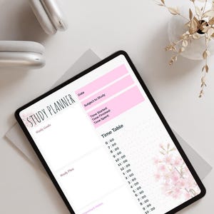 Printable Study Planner | Aesthetic Study Schedule Template | Digital ...