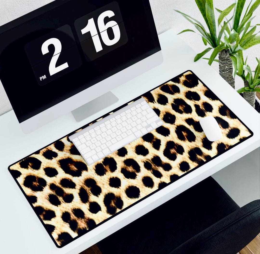 Leopard Print Desk Mat - Etsy