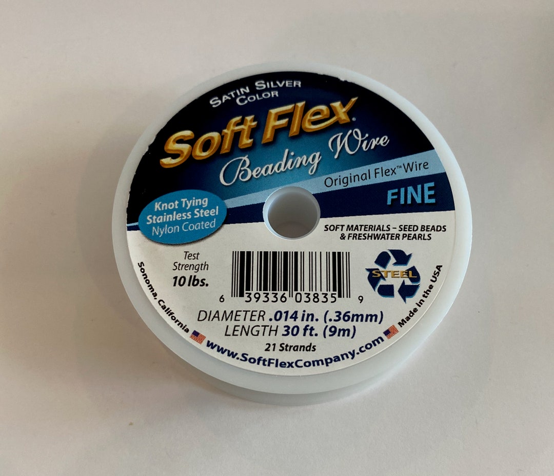 30' Soft Flex Clear Steel Beading Wire Original 21 Strand Fine .014 ...