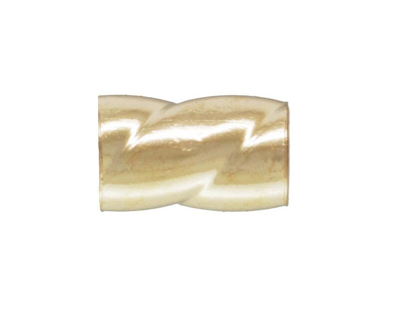 25pc 14K Gold Filled Twisted Tube Crimp, 3mm X 2mm, Tube Crimp, Crimp ...