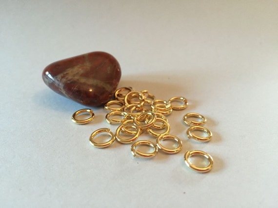 25 Snapeez Gold 8mm Ultraplate Jump Rings Open Jump ring Gold Plated Sold in packs of 25 16ga easy to close se ugez8 25