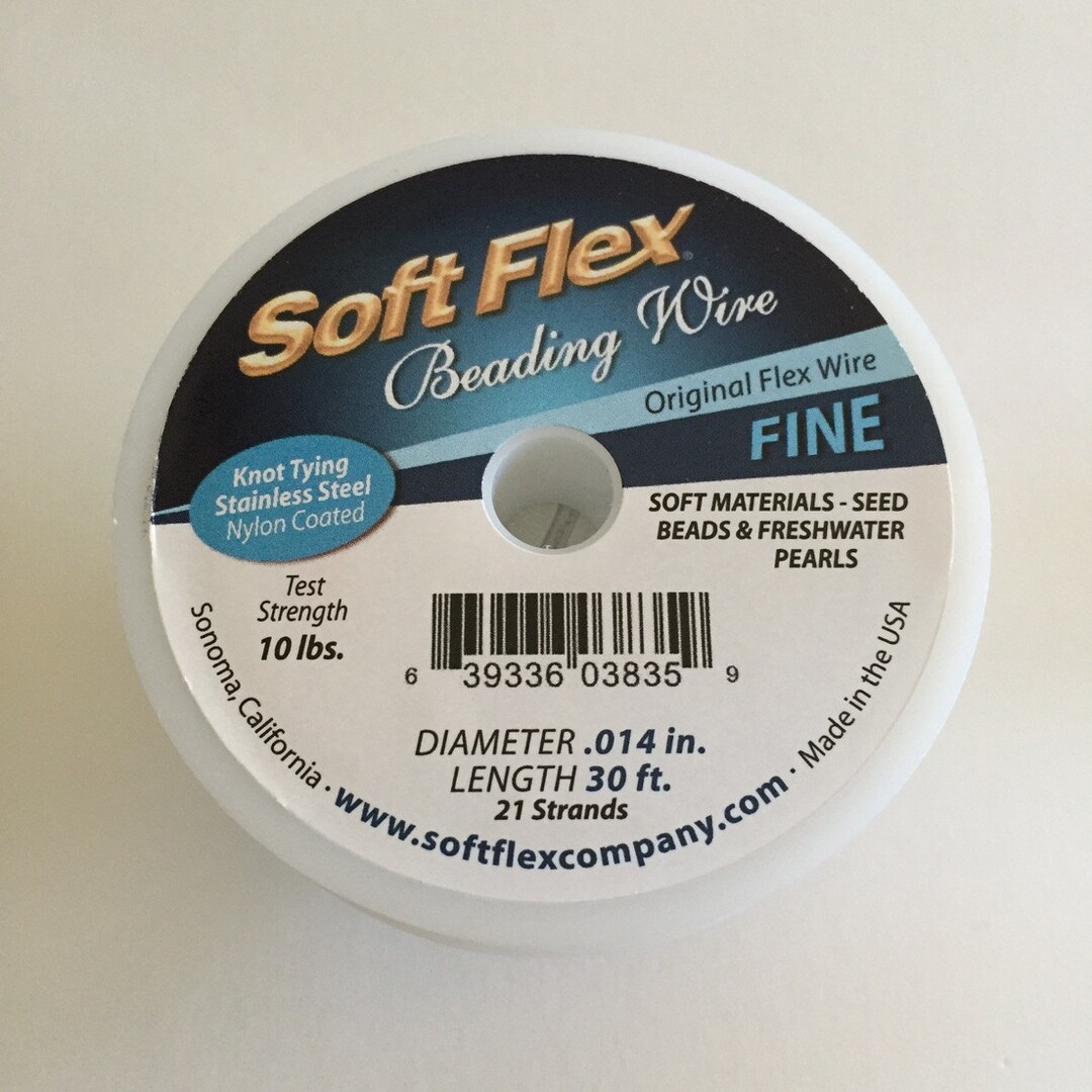 30' Soft Flex Clear Steel Beading Wire Original 21 Strand Fine .014 ...