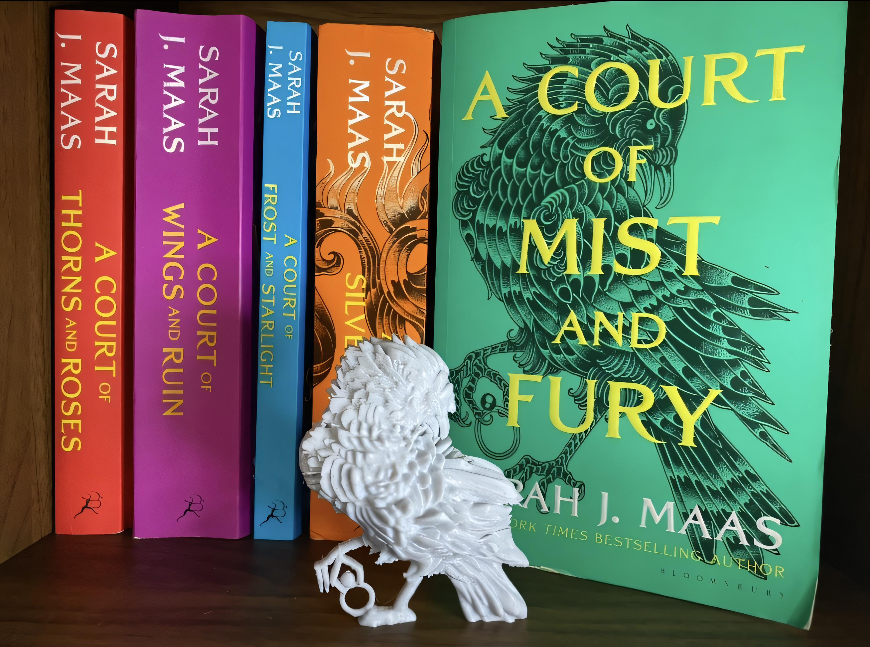 ACOTAR Book Cover-inspired Art Statues | Handcrafted Book Shelf Decor ...