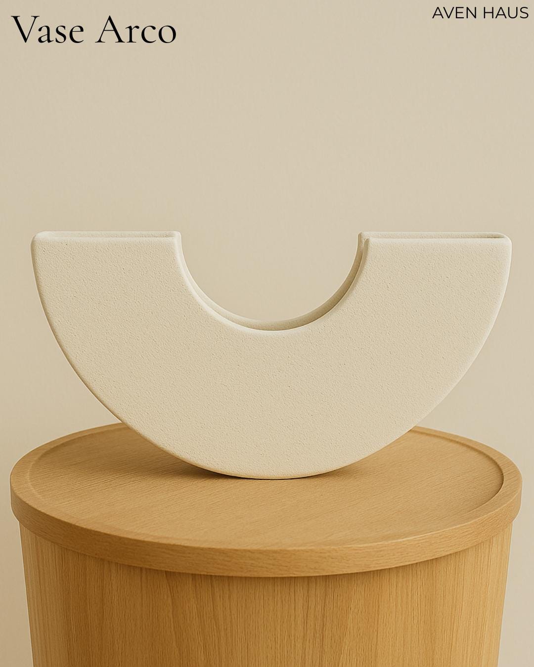 Arc Vase, Modern Ceramic Arch Vase, Neutral Sculptural Decor, Minimal ...