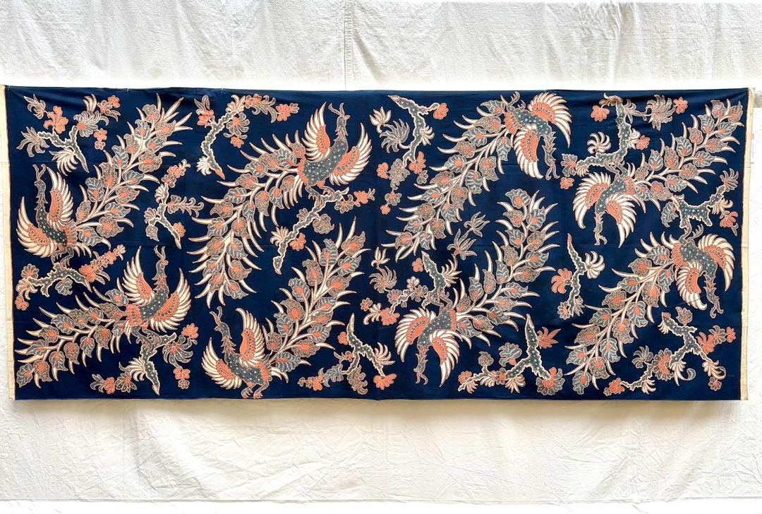 Bold Fashion Batik Design From 1960's Statement From Indonesia - Etsy