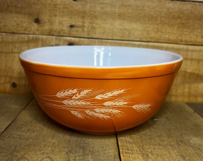 Vintage Pyrex Autumn Wheat Pattern Mixing Bowl #403, 2 1/2 Quart - Etsy
