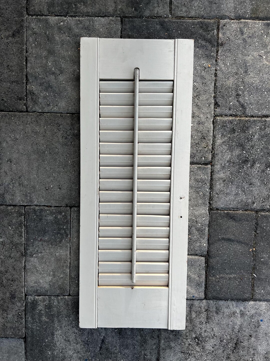 1 Painted Wood Shutter 23 7/8” X 9”, Vintage Wood Shutter - Etsy
