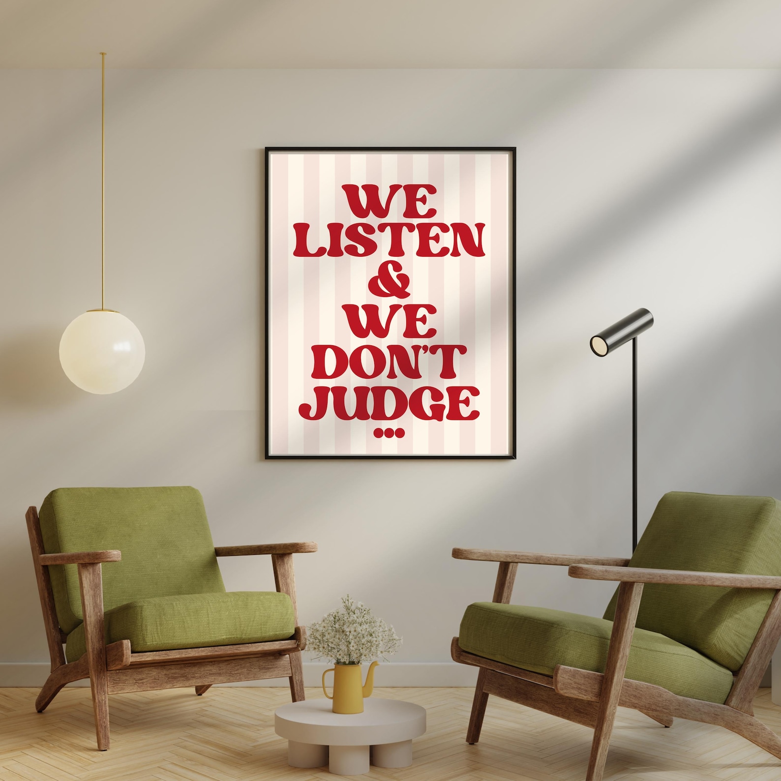 We Listen & We Don't Judge Downloadable Print - Etsy