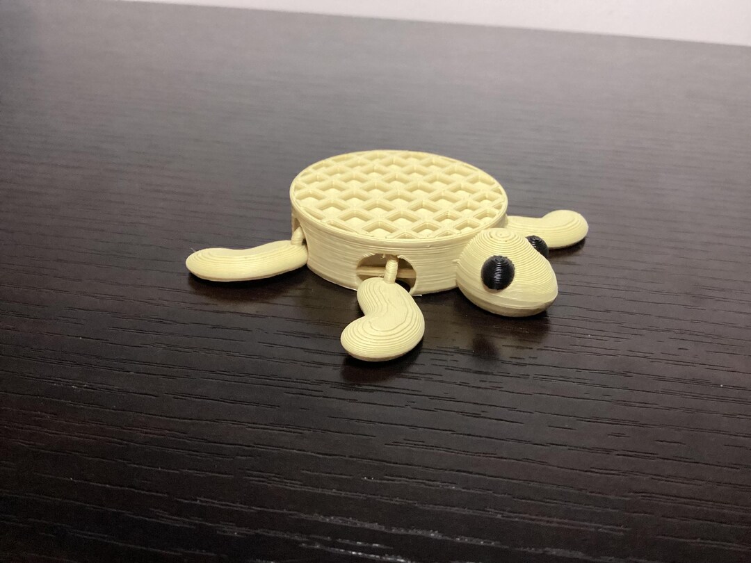 Articulated Cute Flexi Waffle Turtle - Cute Toy - Figure - Fun Gift ...