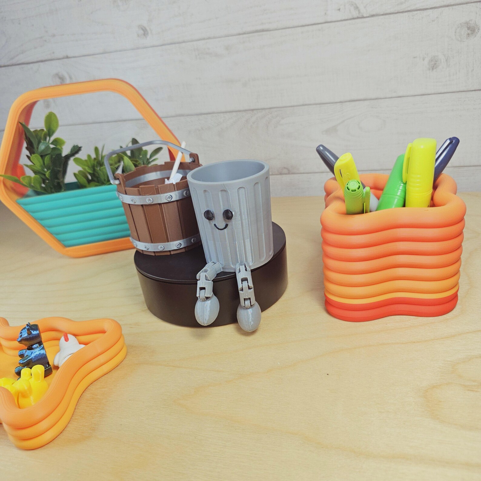 Desk Organizer Set - 3d Printed - Etsy