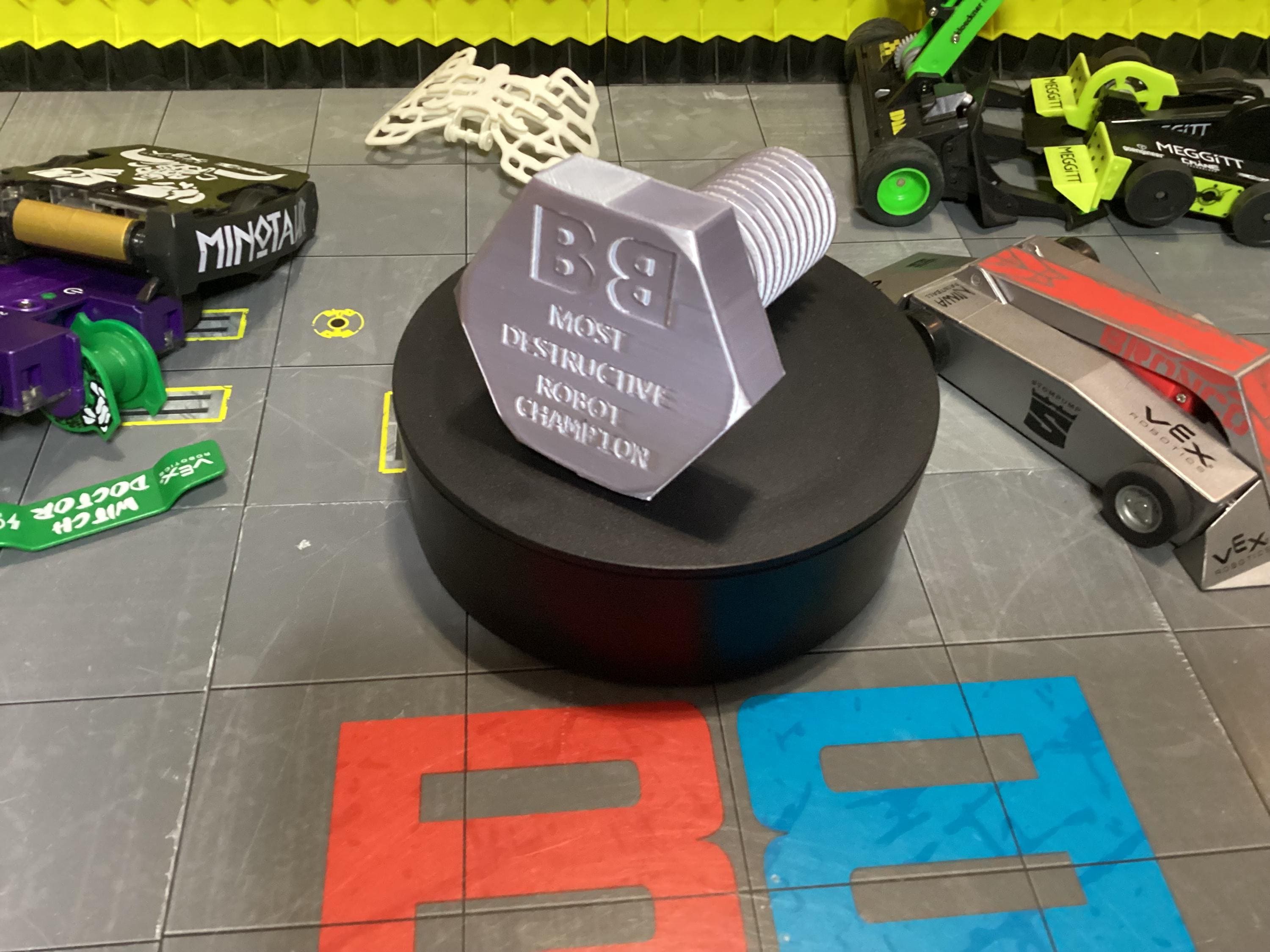 3D Printed Battlebots Giant Nut Trophy, Combat Robot Gift - Etsy