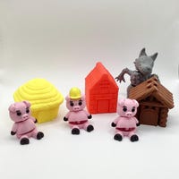 The Three Little Pigs Clipart Set, Three Little Pigs Png, Instant ...