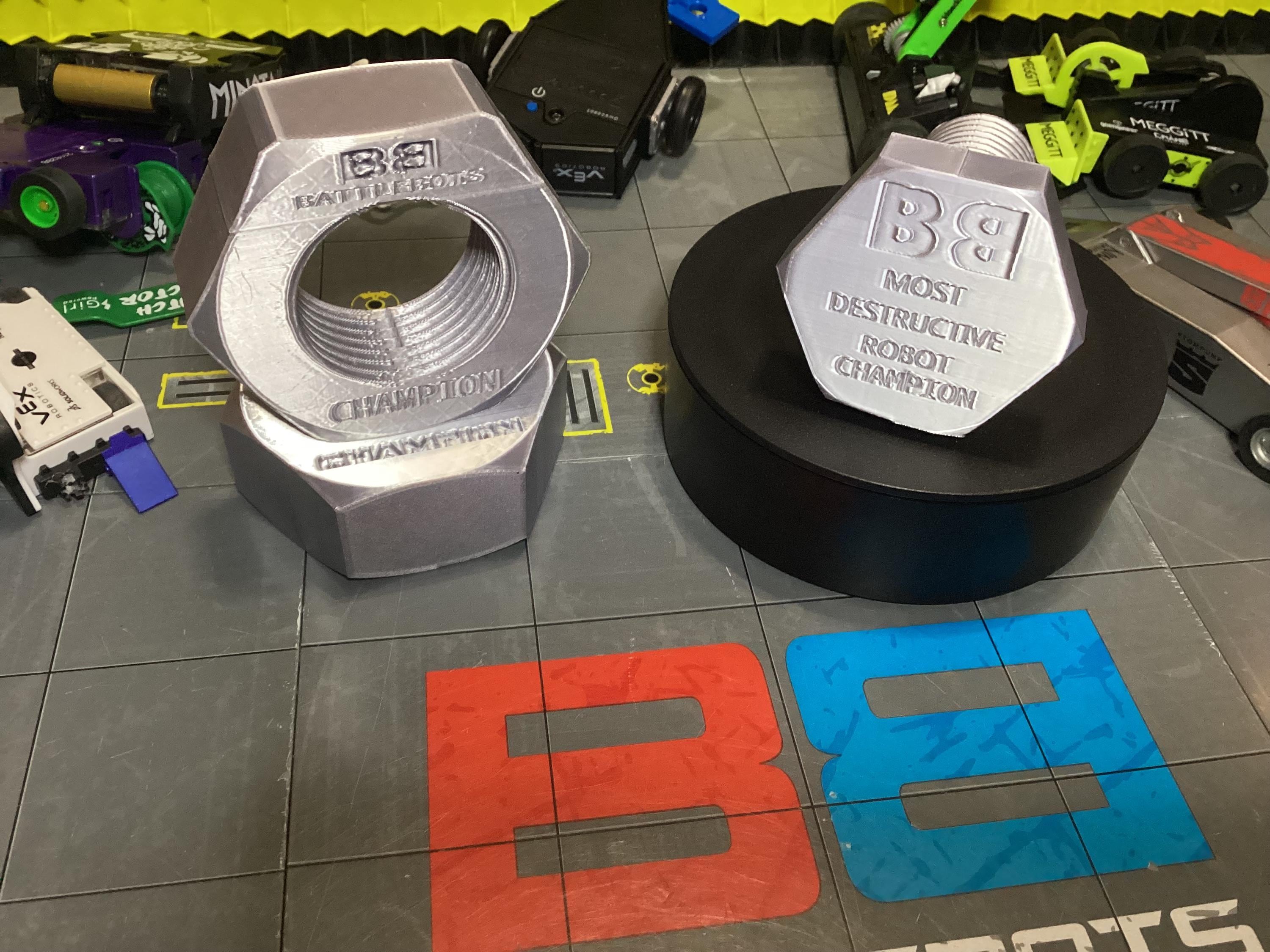 3D Printed Battlebots Giant Nut Trophy, Combat Robot Gift - Etsy