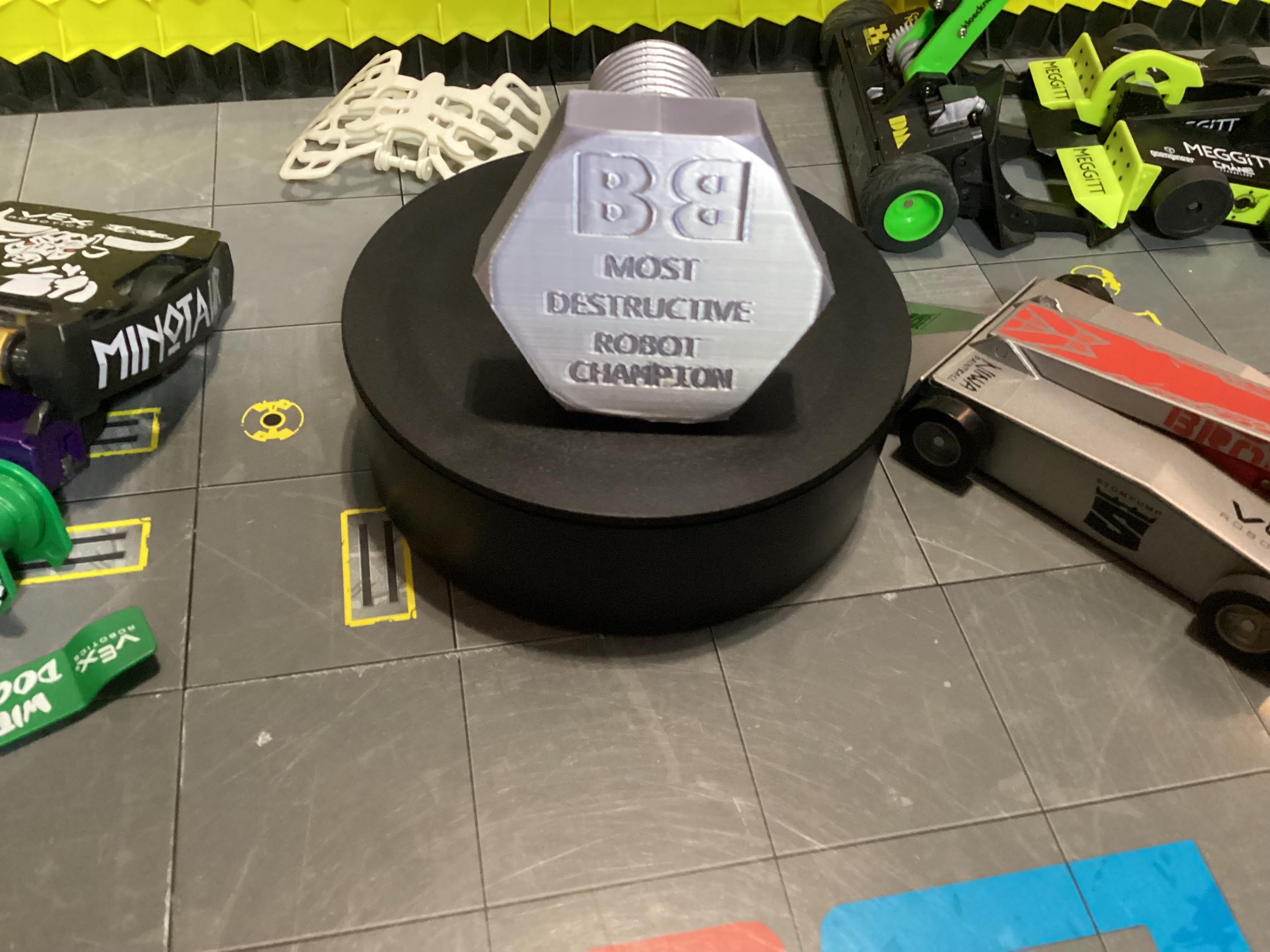 3D Printed Battlebots Giant Nut Trophy, Combat Robot Gift - Etsy