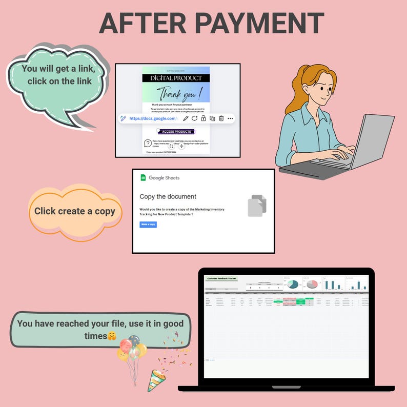Customer Feedback Tracker Template Google Sheets, Editable Review and ...