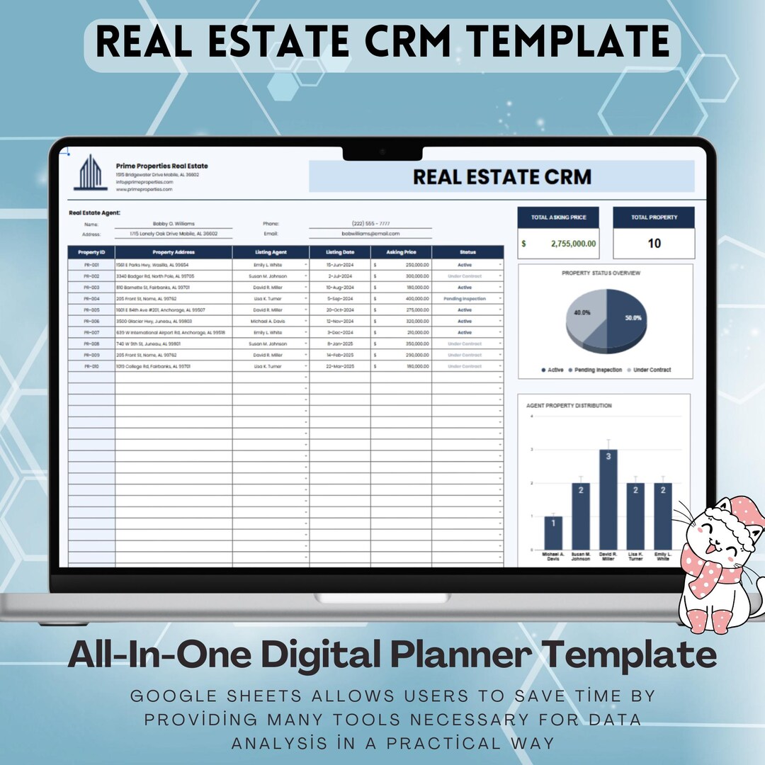 Real Estate CRM Template, Google Sheets, Track Leads & Sales, Client ...