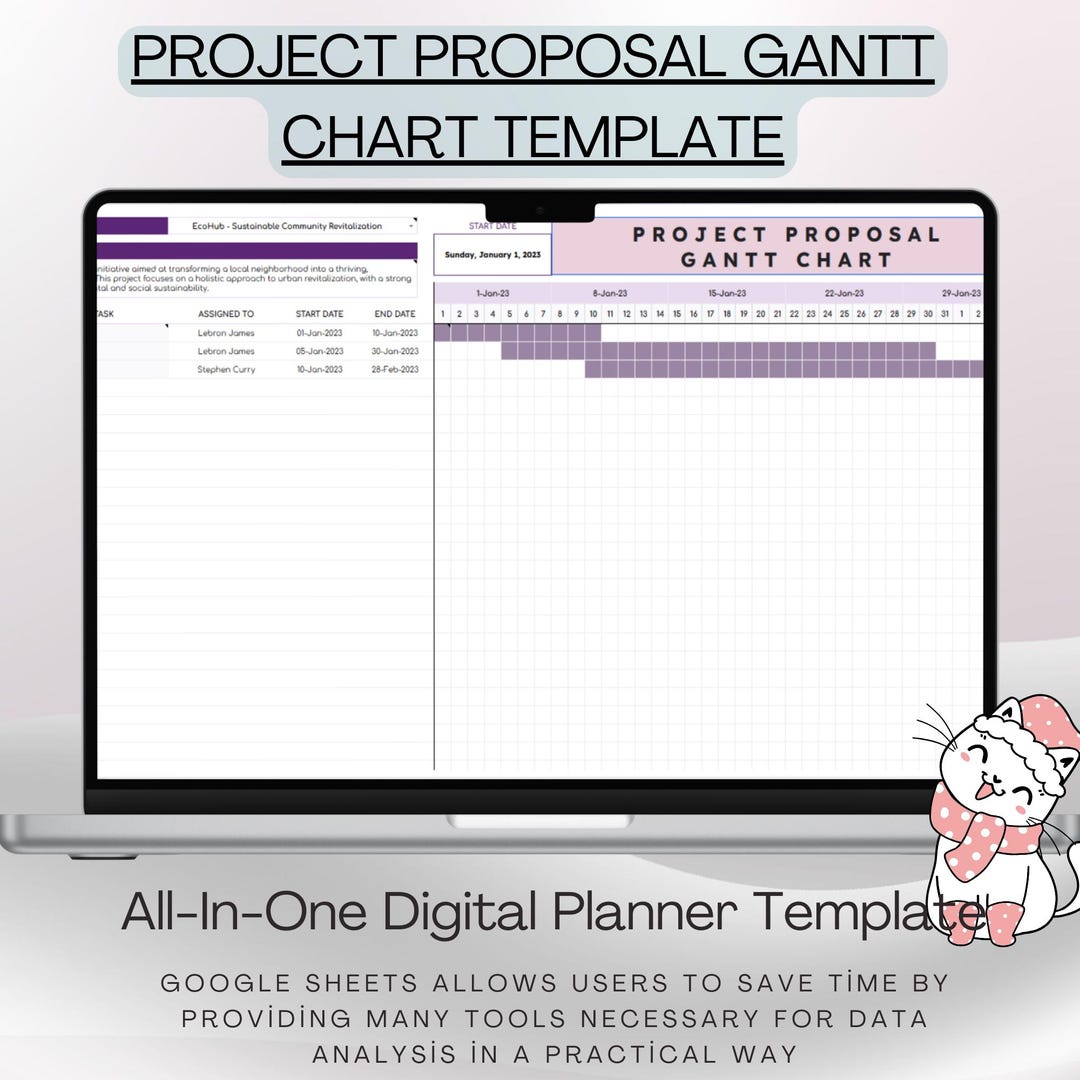 Project Proposal Gantt Chart Template | Google Sheets | Editable ...