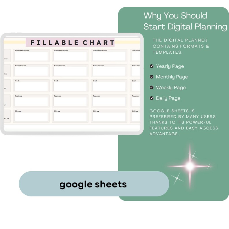 Fillable Chart Template, Editable Digital Download for Easy Data ...